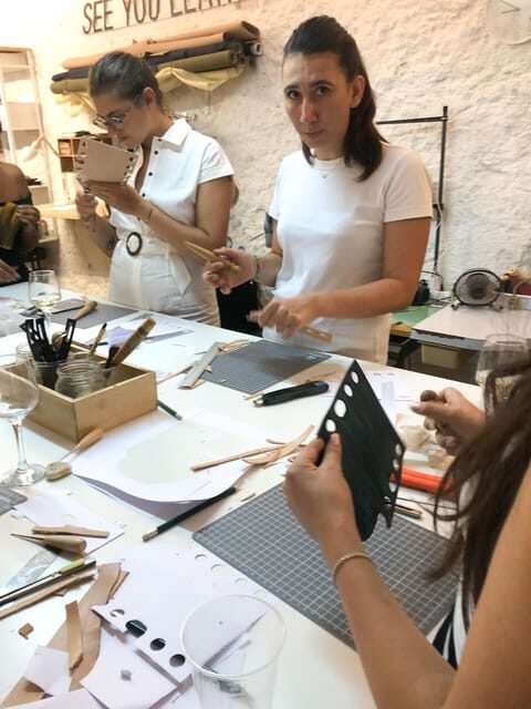 Experience in Leather Goods Workshop- Leather Accessory - The Meeting Point and Duration
