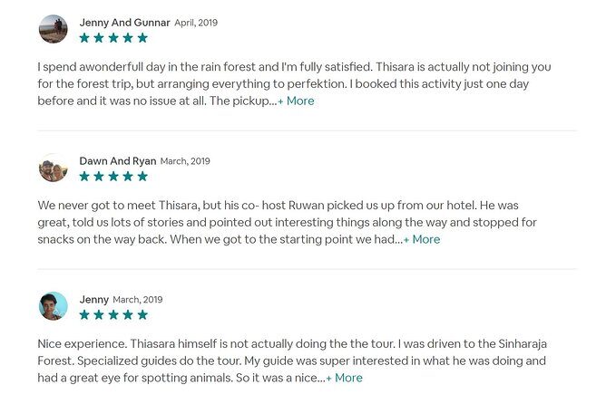 Explore Singharaja Forest Reserve (mirissa/weligama & Galle) - Is the Tour Good Value?