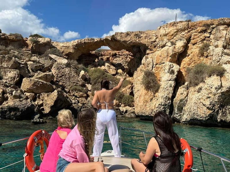 Explore the coastline blue lagoon and sea caves on Protaras. - Key Points