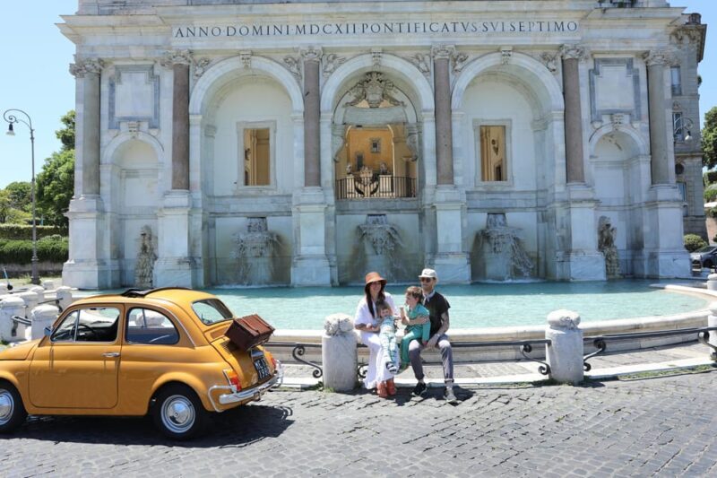 Fiat Cinquecento Vintage Rome City & Photo Tour - Key Points