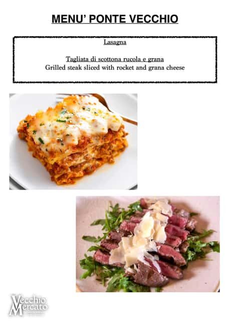 Florence: Typical Tuscan Lunch in the Heart of Florence: Ponte Vecchio Menu - Key Points