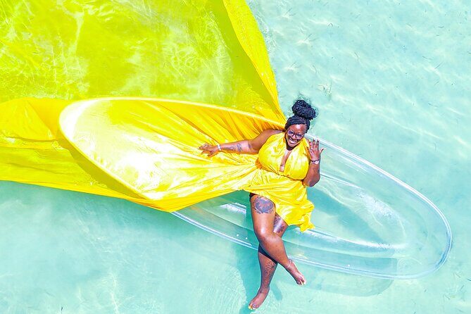 Flying Dress Clear Kayak/Boat Drone Photo Shoot in Montego Bay - The Sum Up