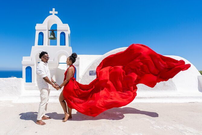 Flying Dress Experience - Santorini Photoshoot - Introduction: An Enchanting Photo Moment in Santorini