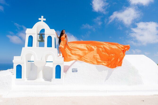 Flying Dress Experience - Santorini Photoshoot - Stunning Views and Ideal Locations