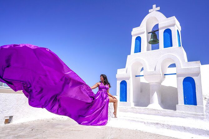 Flying Dress Experience - Santorini Photoshoot - Authenticity and Professional Photography