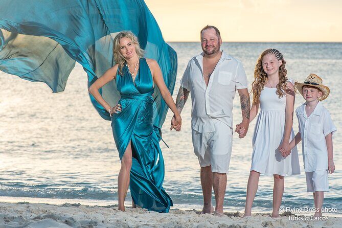 Flying Dress Photo in Turks and Caicos island - The Sum Up