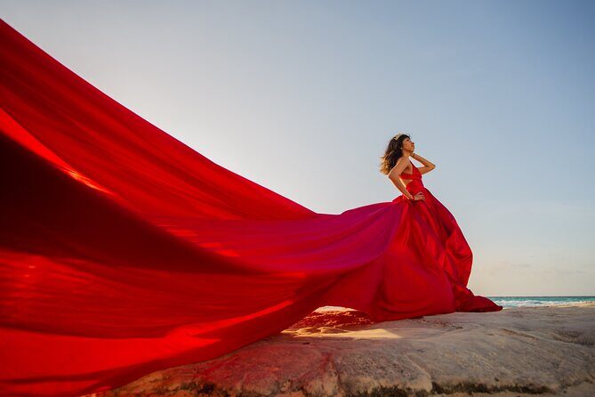 Flying dress photoshoot cancun - The Sum Up