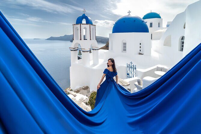 Flying Dress © Photoshoot in Santorini: Mr. President Package - Who Will Love This Experience?