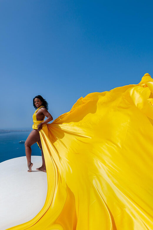 Flying Dress Photoshoot Santorini - Summary of the Experience