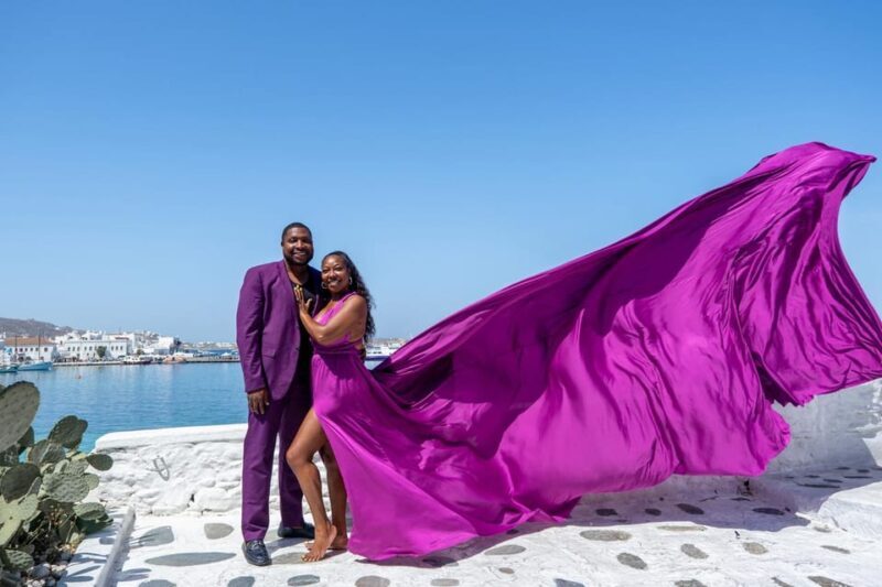 Flying Dress Photoshooting Mykonos - A Fun, Stylish Photographic Adventure in Mykonos