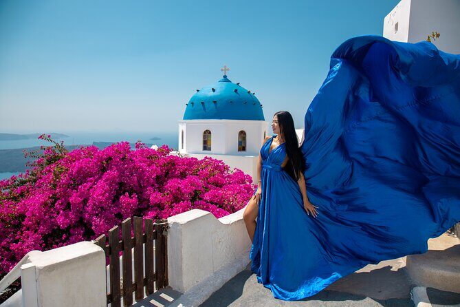 Flying Dress Photoshooting Santorini - Key Points