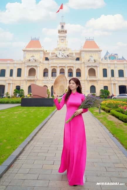 Free E-Sim Ao Dai Experience in Ho Chi Minh City - The Walking Street and Vibrant Streetscapes