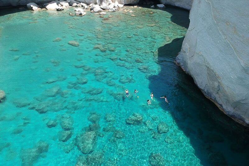 From Adamas: Milos and Poliegos Catamaran Cruise with Lunch - Key Points