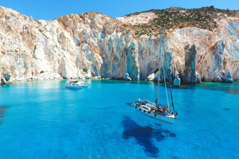 From Adamas: Milos and Poliegos Catamaran Cruise with Lunch - The Experience: A Day’s Journey on the Greek Seas
