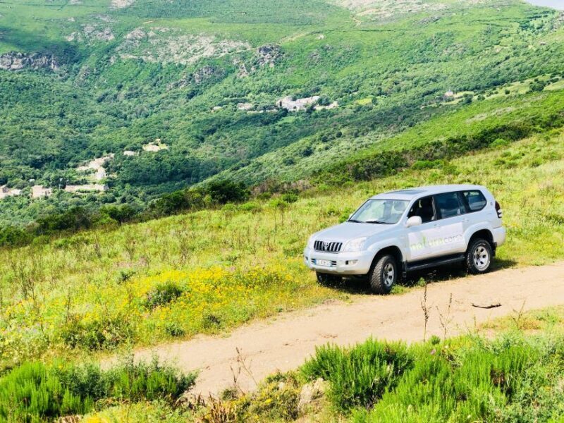 From Calvi: 4x4 Day Tour Mountain & Agriates' Saleccia Beach - A Scenic Introduction to Corsica’s Mountain and Coastline