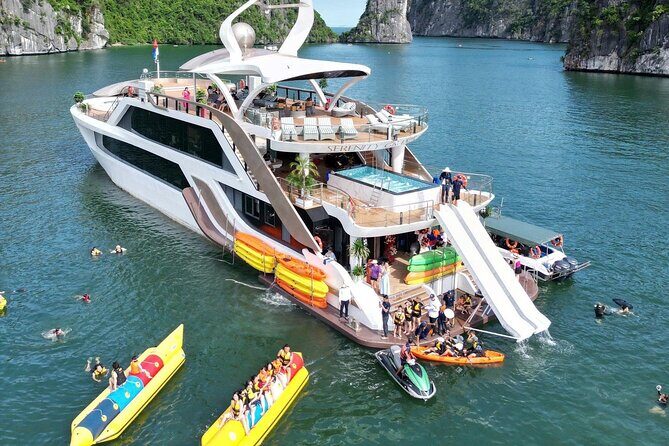 From Cat Ba: Luxury Lan Ha Bay Day Cruise, Biking, Water Slides - Key Points