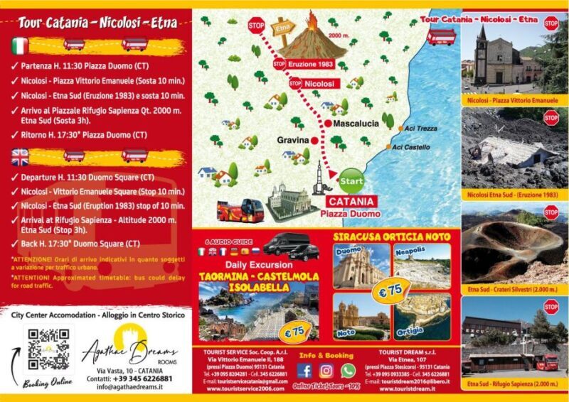 From Catania: Etna tour by Panoramic Bus - Key Points