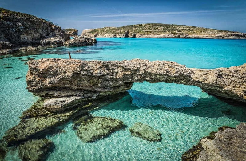 From Gozo:Around Comino, Blue Lagoon, Crystal Lagoon & Caves - The Landmarks and Bays
