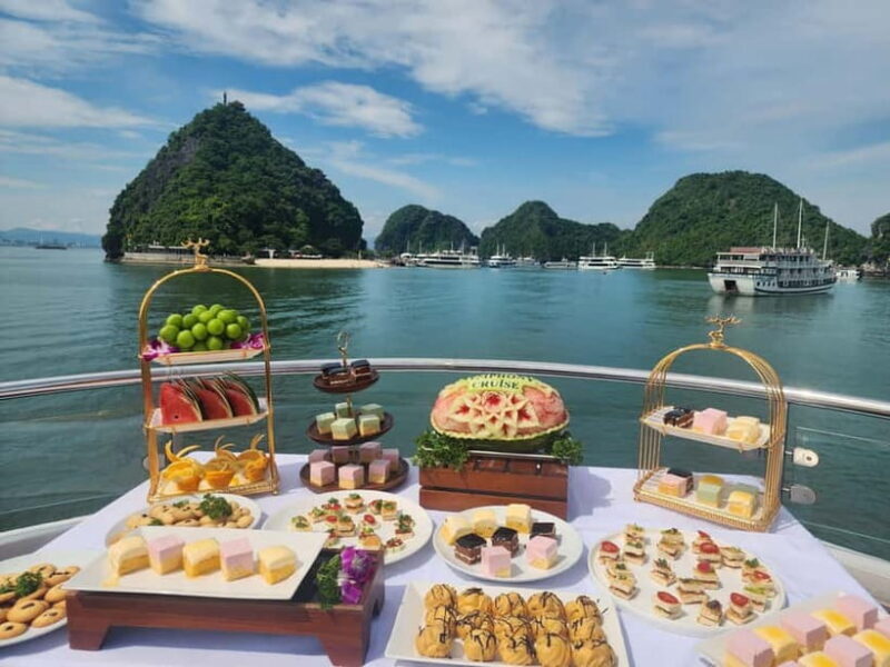From Ha Long: Luxury Symphony Day Cruise with 2 Jacuzzi Pool - Key Points
