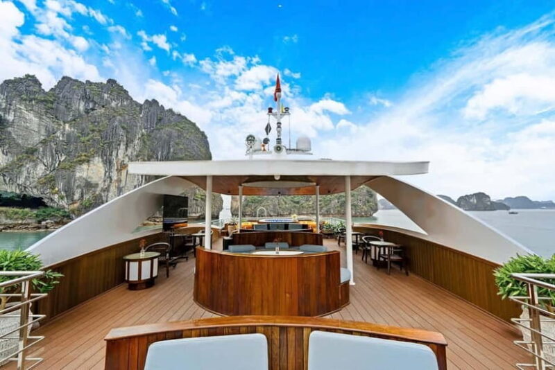 From Ha Long: Luxury Symphony Day Cruise with 2 Jacuzzi Pool - FAQs