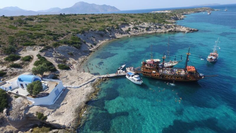 From Kos: 3-Island Pirate Cruise with Lunch and Waterslide - Key Points