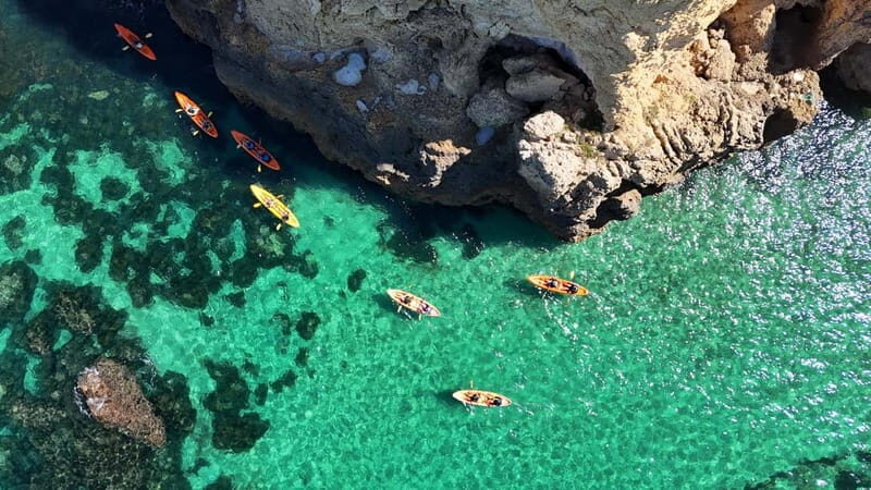 From Lagos: Ponta da Piedade Caves Kayak Tour from Catamaran - Key Points