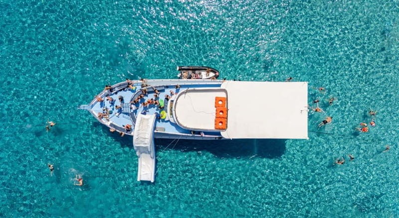 FROM LATCHI: Blue Lagoon Akamas Cruise - large water slide - The Experience in Detail
