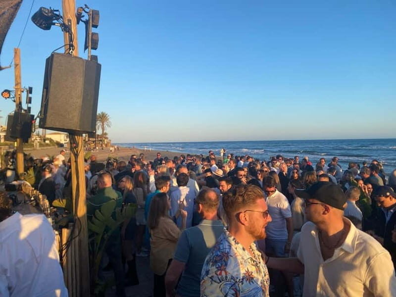From Marbella/Estepona: Private clubbing tour Beach club transport Drinks - What to Expect During the Day