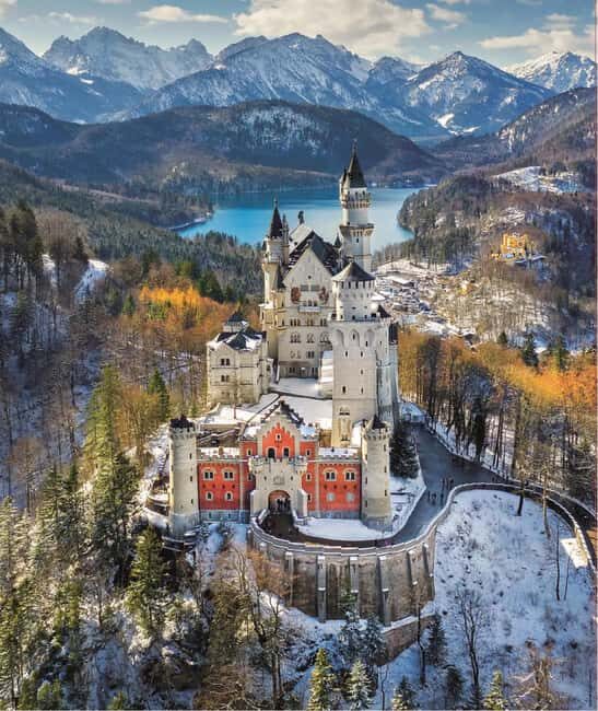 From Munich: Neuschwanstein & Zugspitze, Eibsee + Austria . - Key Points