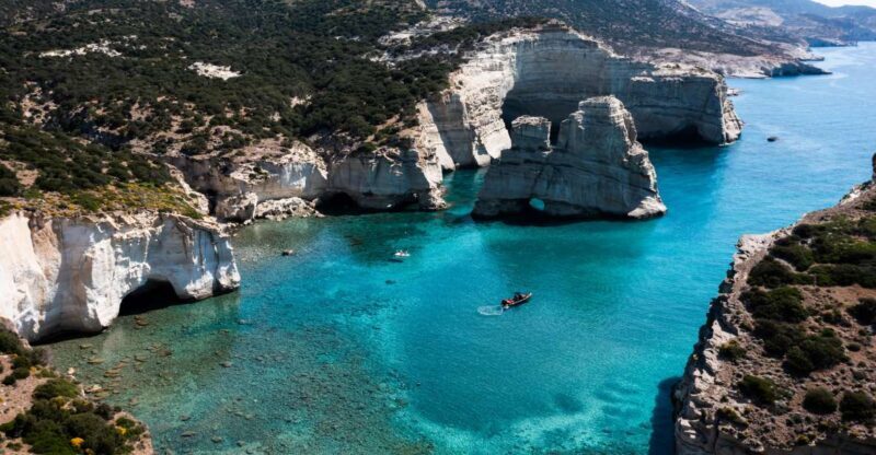 From Pollonia: Private Boat Tour to Kleftiko and Sykia Cave - Comfort, Food, and Fun on Board