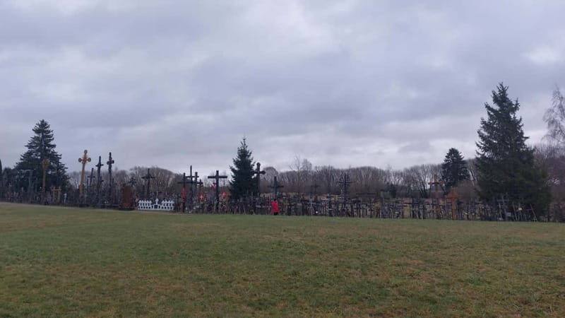 From (Riga) Jelgava train station: hill of crosses, Rundale - Key Points