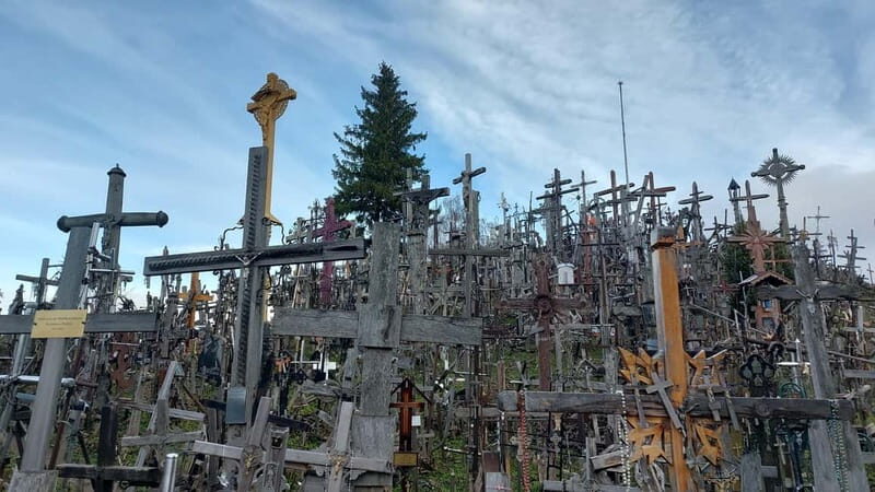 From (Riga) Jelgava train station: hill of crosses, Rundale - An Overview of the Tour Experience