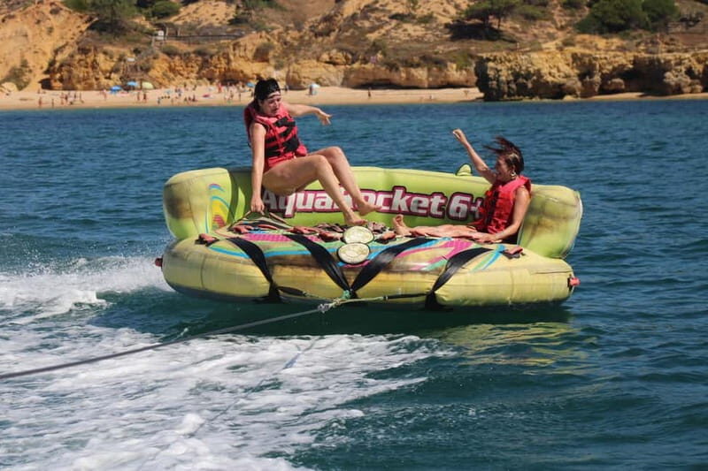 From Santa Eulália: UFO - Towable - Starting Point: Santa Eulália Watersports & Benagil Ticket Shop