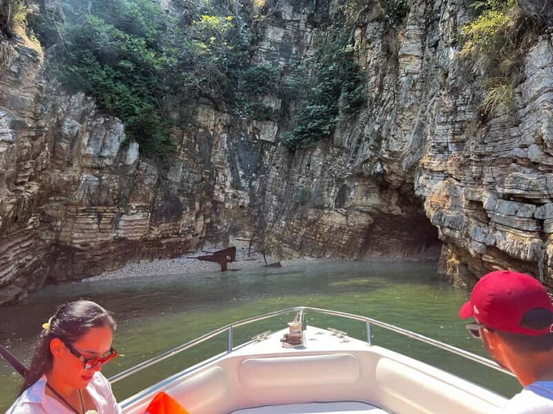 From Saranda, Boat tour to Krorëza,Kakome, and Turtle Cave. - Key Points
