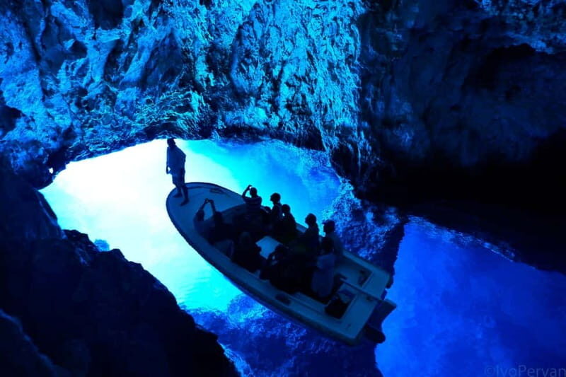 From Split: Blue Cave, Hvar, Mamma Mia, 5 Islands boat Tour - Key Points: