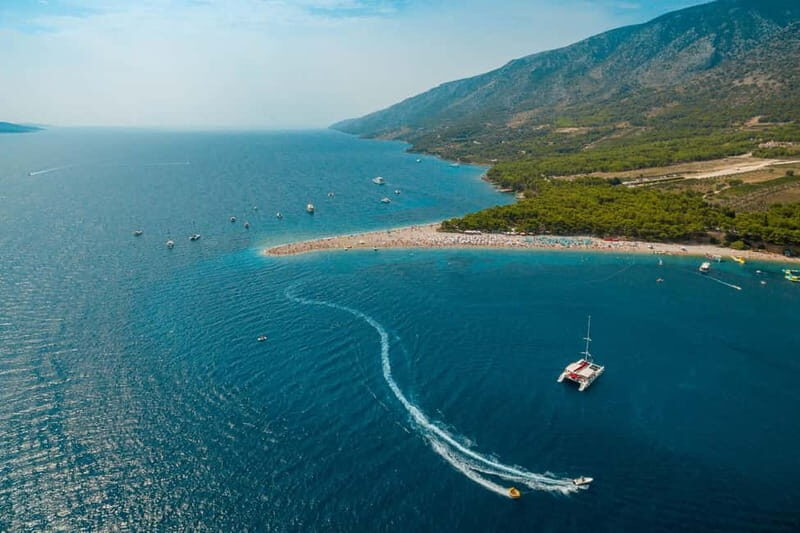 From Split: Catamaran Cruise to Bol, Golden Horn & Bra - Exploring Bol and the Coast