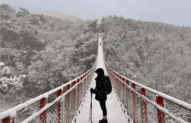 Gamaksan & IceWall Cafe & Eunpyeong HanokVillage & Jingwansa - Visiting Chorigol 164 Café and Ice Sledding