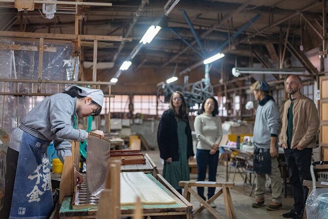Gilded Washi Tapestry Making and Paper factory tour in Uchiko - An In-Depth Look at the Uchiko Paper Factory Tour