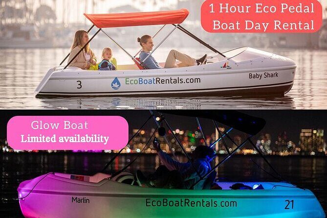 Glow Nightime Pedal Boat Rental in San Diego Bay - Introduction