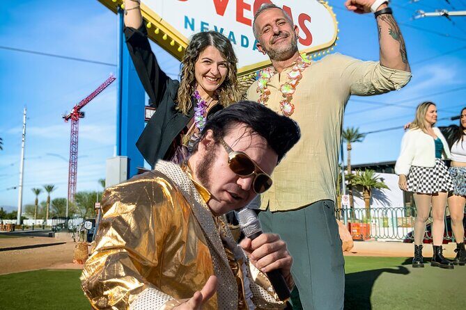 Gold Elvis Wedding or Vow Renewal at Las Vegas Sign - Value and Considerations