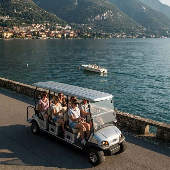 Golf car tour and boat ride on Lake Como - Key Points