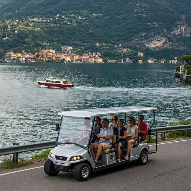 Golf car tour and boat ride on Lake Como - Transition to the Water: An Elegant Lake Cruise