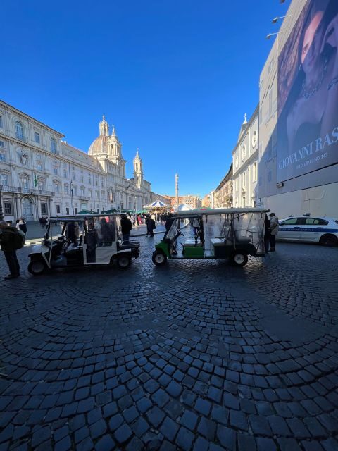 Golf car tour & Roman restaurant - FAQs