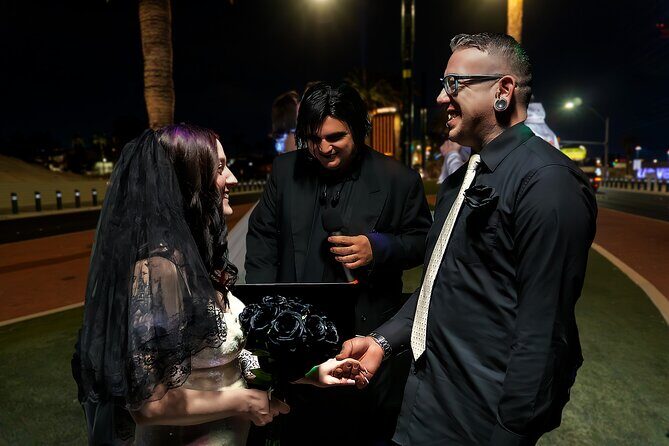 Goth Wedding or Vow Renewal at Vegas Sign with Props and Photos - The Sum Up