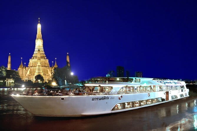 Grand Pearl Luxury Dinner Cruise in Bangkok Admission Ticket (SHA Plus) - The Itinerary in Detail