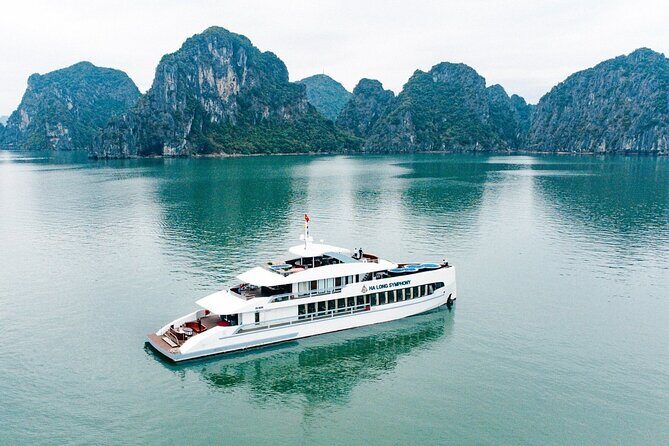 Ha Long Bay Symphony 5 Star Cruise with Buffet Lunch and Jacuzzi - Key Points