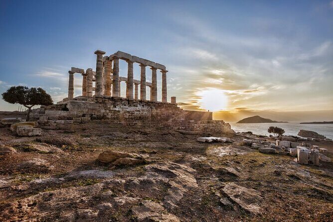Half day Cape Sounion Sunset Views at the Poseidon Temple Tesla - Key Points