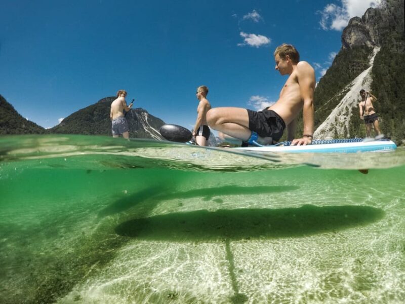 Half Day Stand-up Paddle Boarding (SUP) trip on Lake Predil - Paddling Across Lake Predil