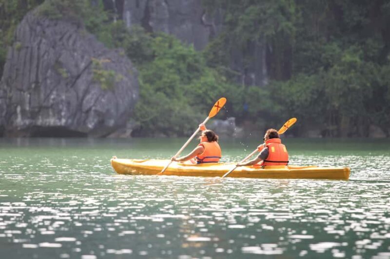 Halong Bay: Day Cruise with Caves, Kayaking & Sunset Party - Kayaking and Exploring Luon Cave