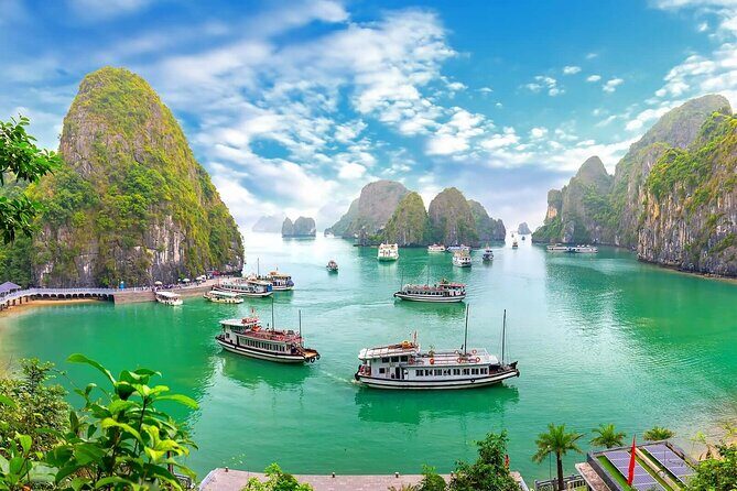 Halong Bay Full-Day Cruise with Guide,Lunch,Meal,Cave & Island - Key Points